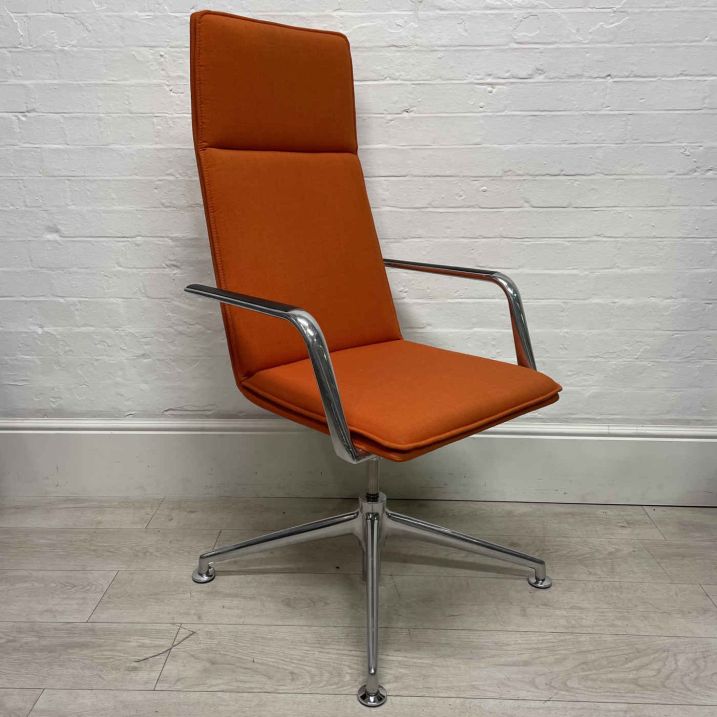 Second Hand Brunner Finasoft Orange Meeting Chair | AOF